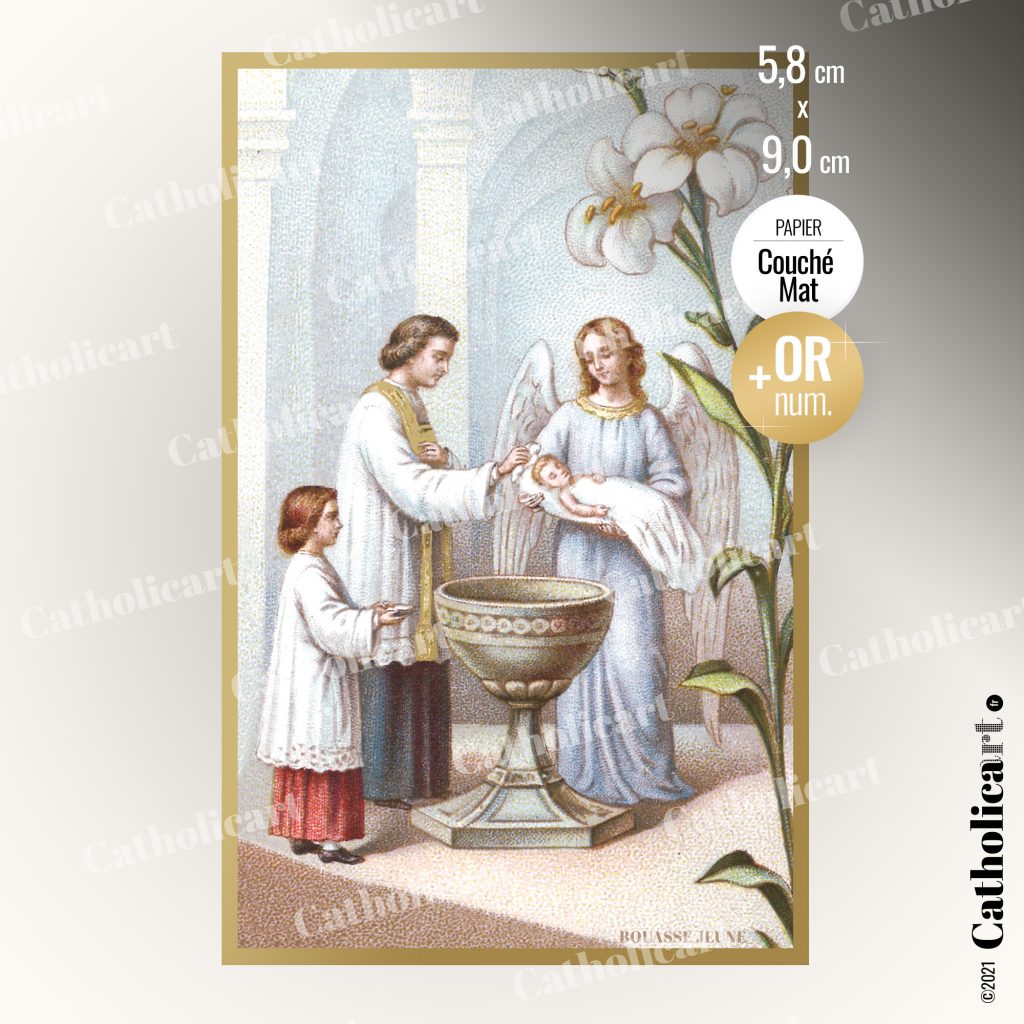 Catholicart – Carte Baptême (58x90mm Recto/Verso)