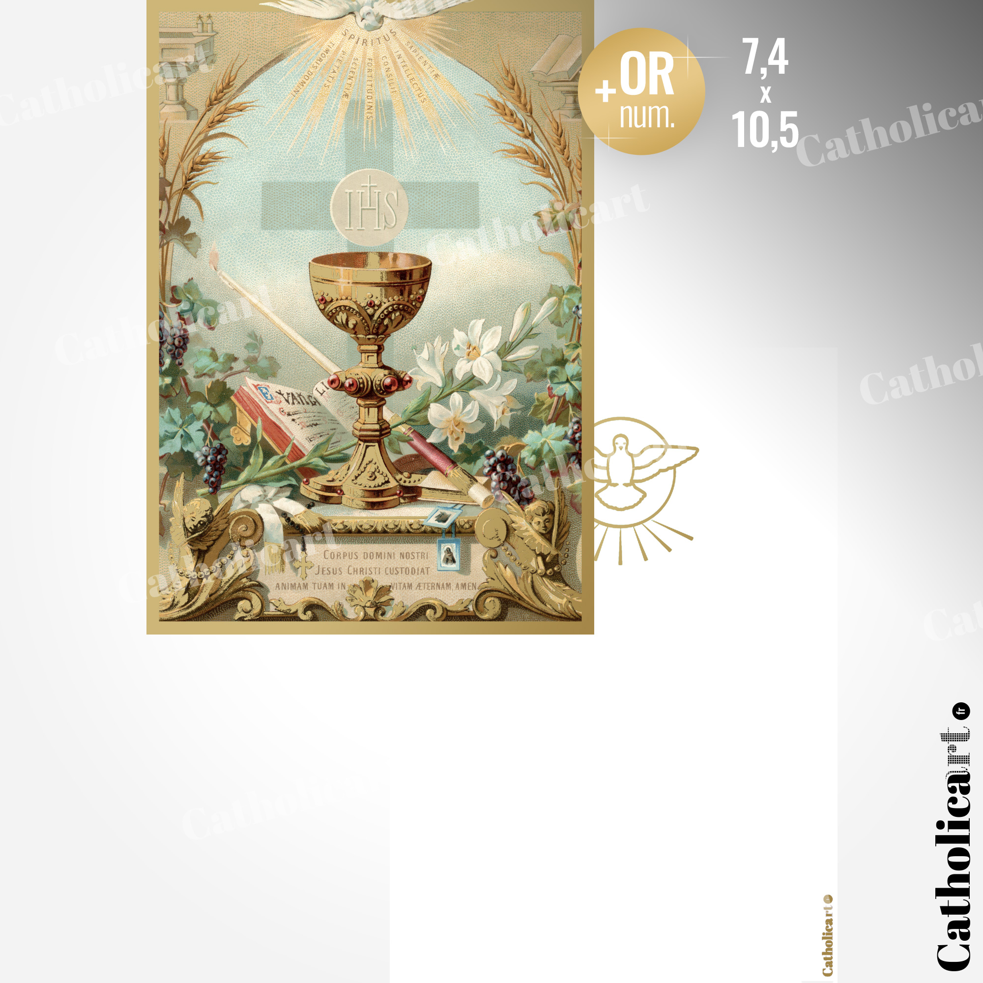 CatholicArt – Carte Calice et les 7 dons du Saint Esprit : Communion ...